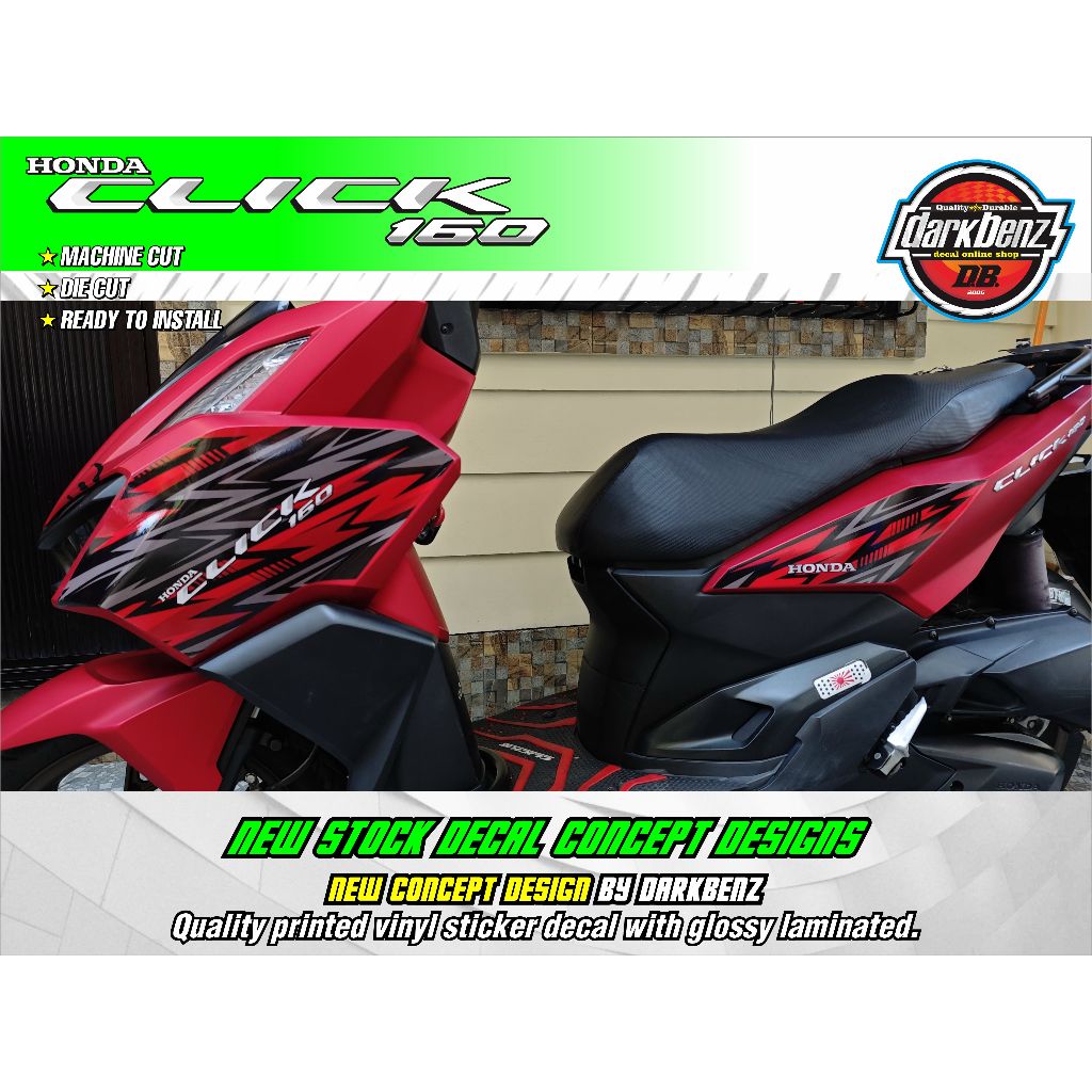 Honda Click 160 V1 New Concept Quality Printed Sticker Decal | custom ...