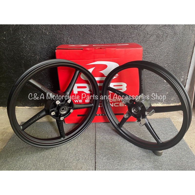 RCB RB5 1.6F 1.85R 5holes Both for Sniper 150/155 (Matte black ...