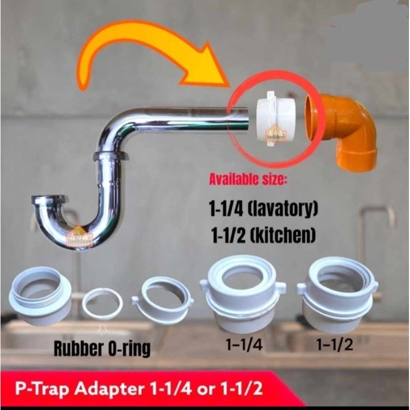 Per pc 11/4" or 11/2" p-trap reducer adapter kitchen or lavatory sink ...