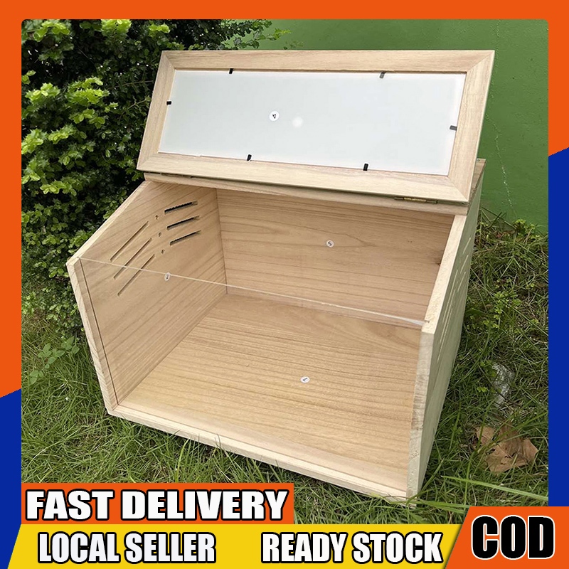 Wooden Hamster Cage With Lid Pet Box | Shopee Philippines