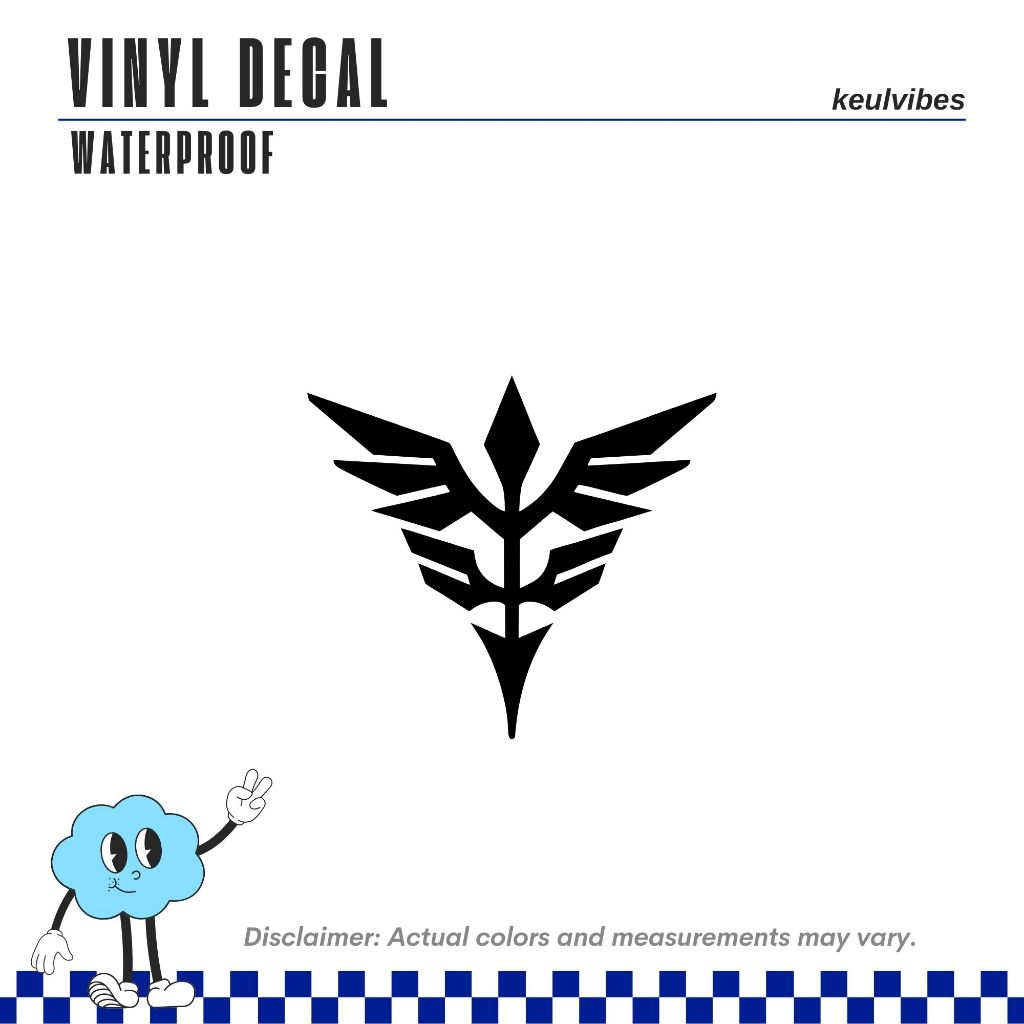 Gundam Neo Zeon logo Anime Vinyl Decals brand laptop motor bike car ...