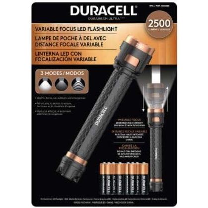 Duracell 2500 Lumens Aluminum Focusing LED Flashlight | Shopee Philippines