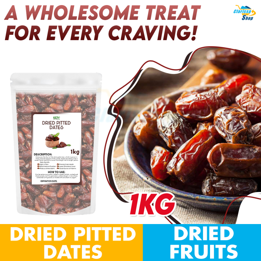 Dried Pitted Dates 1kg | Shopee Philippines