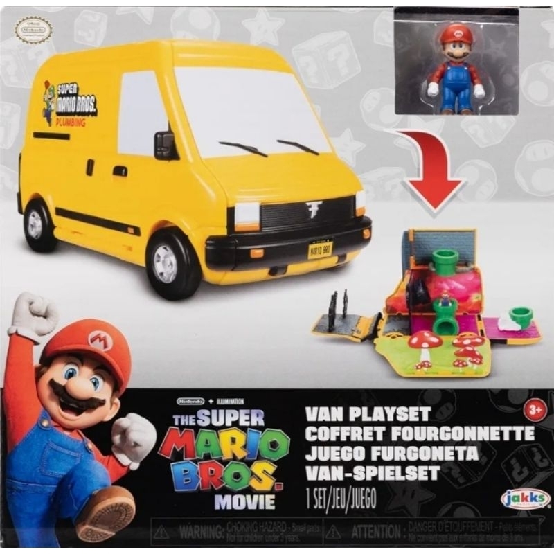 THE SUPER MARIO BROS. MOVIE – Van Playset with 1.25” Mini Mario Figure ...