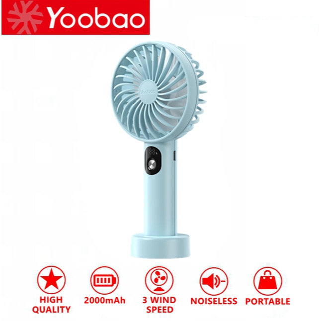 Yoobao F3S Mini Rechargeable Handheld Cooling Fan with Stand | Shopee ...