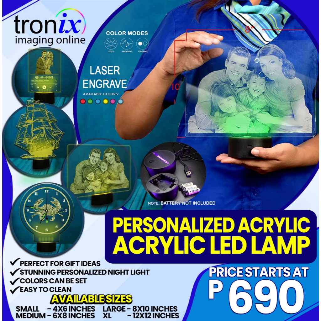 Tronix Imaging Personalized 3d Led Night Lamp Acrylic Spot Ify Cutout ...