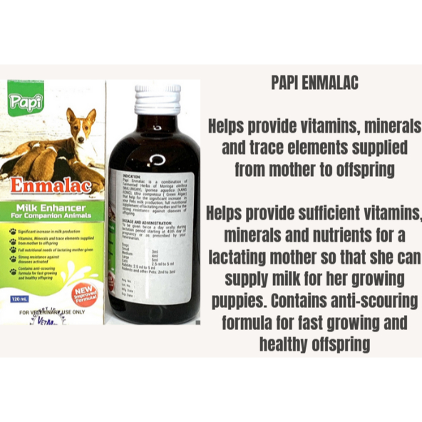 PAPI Enmalac Milk Enhancer for Companion Animals with Free Syringe ...