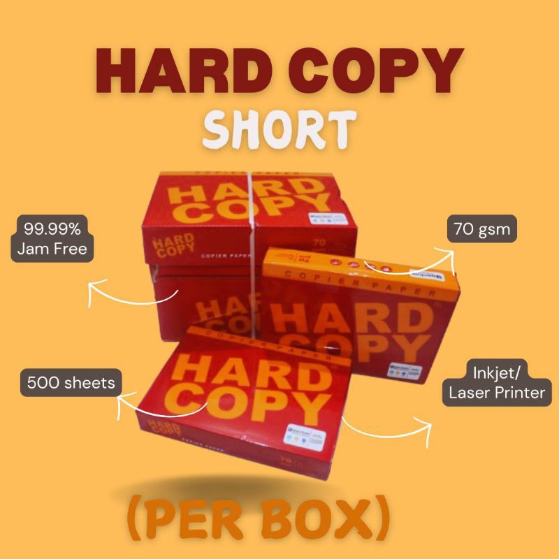 Hard Copy Bond Paper - Short (Per Box )/70gsm/500 sheets (2 boxes per ...