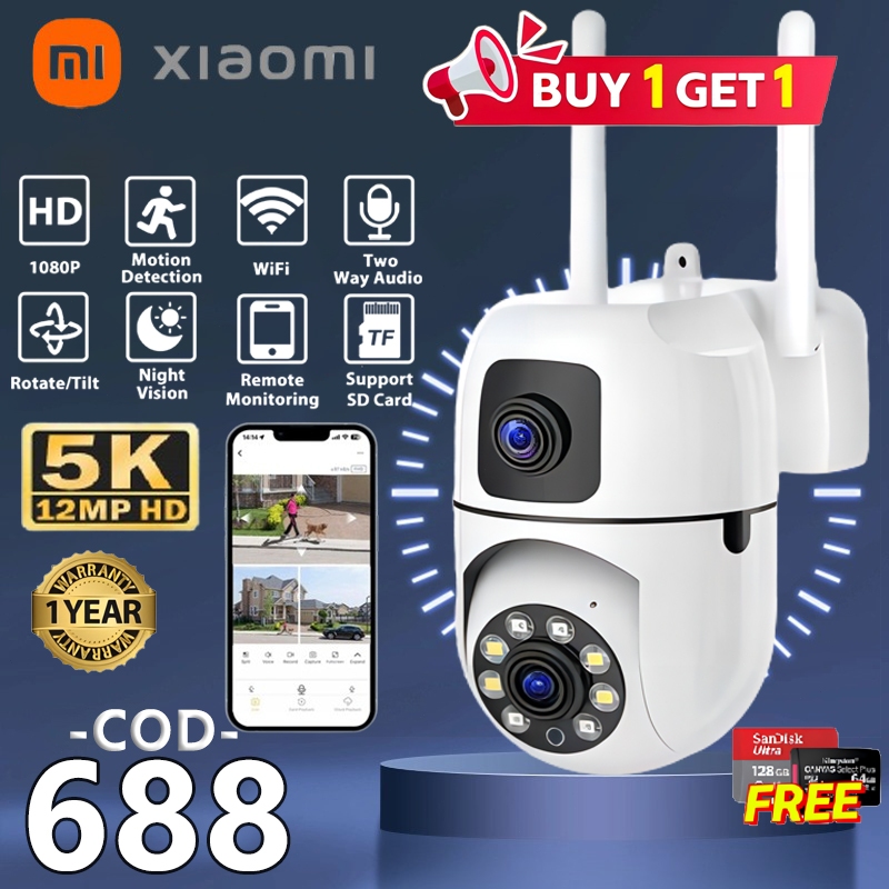 XIAOMI CCTV Camera Duan Lens BUY 1 TAKE 1 PTZ Control 360° Panoramic HD ...