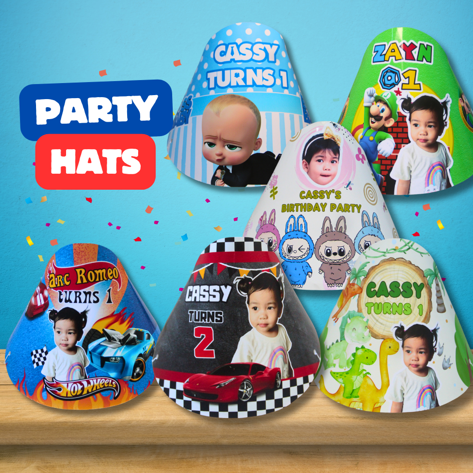 Customized Party Hats Personalized Birthday Kids Party Favors Gift ...
