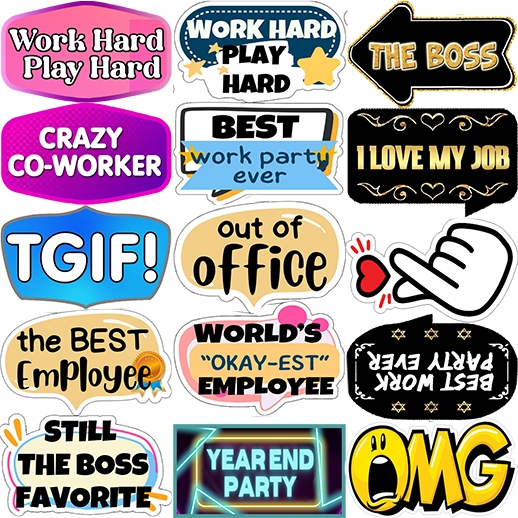 Corporate Photobooth Props in 1.5mm sintraboard size of 4.5x8 inches ...