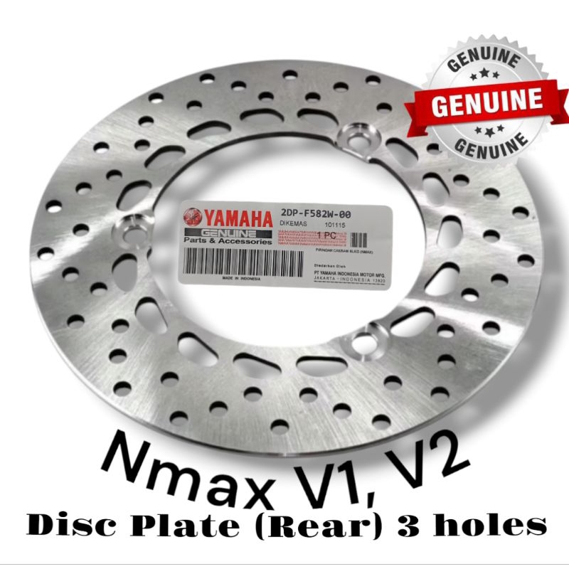 Yamaha Nmax V1,V2 Disc Plate (Rear) 3Holes Genuine Indonesia | Shopee ...