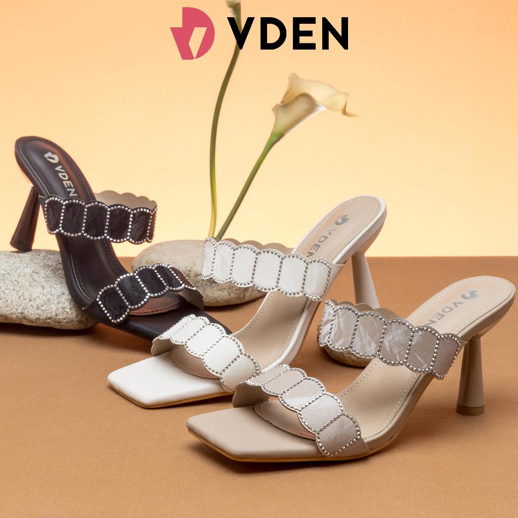 VDEN Open Square Toe Stilettos Heels Clear Lucite Heeled Sandals 3 ...