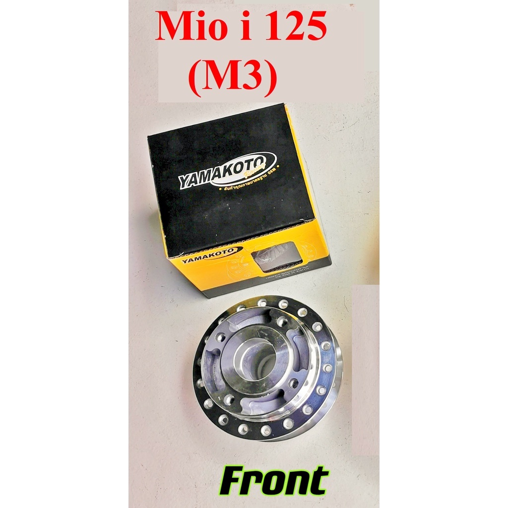 {Yamakoto} Front Hub + Rear Hub For Mio i 125 (M3) / Mio Soul i 125 ...