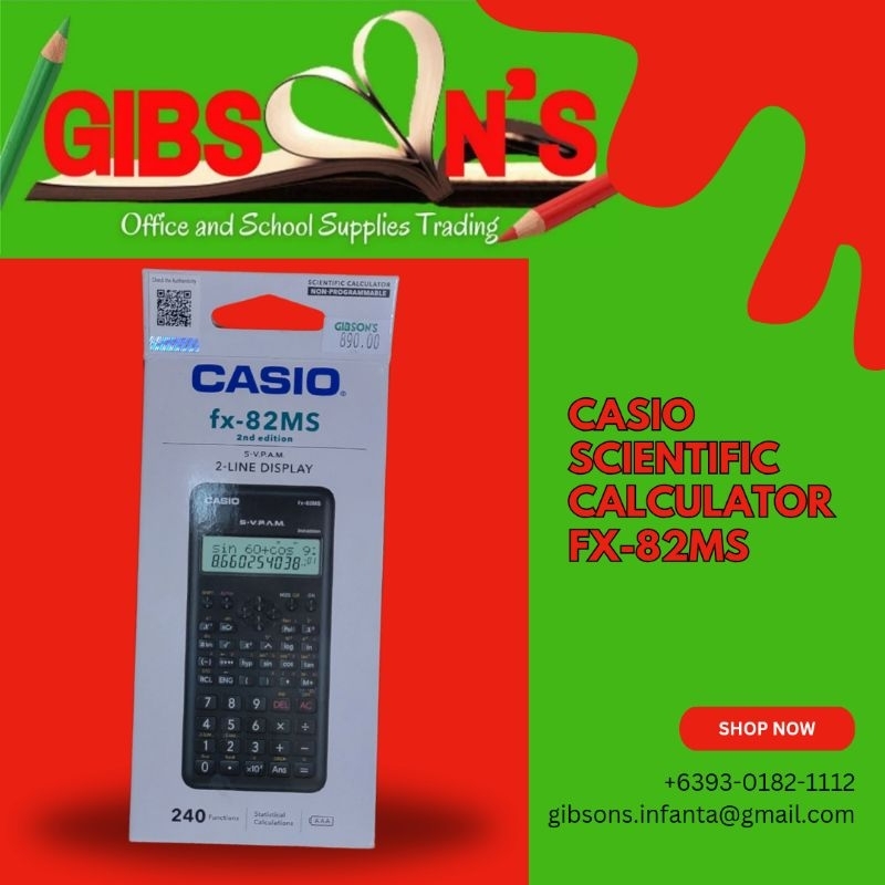 CASIO Scientific Calculator fx-82MS 2nd Edition | Shopee Philippines