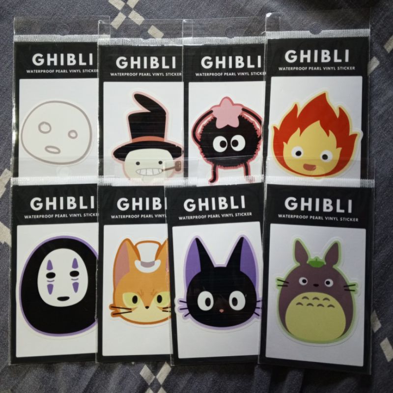 Ghibli Characters Fanart Glossy Pearl Vinyl Sticker (Easy to Peel ...
