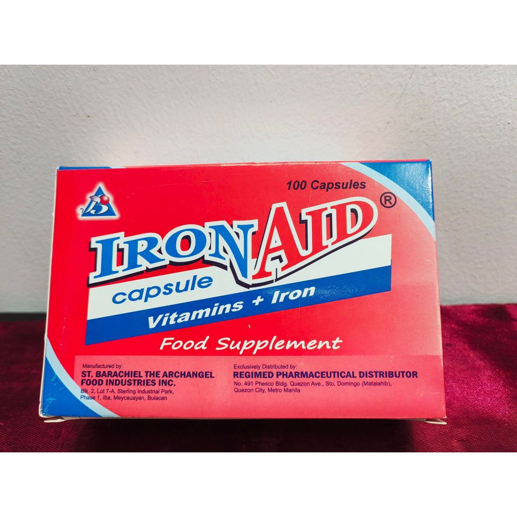 IRONAID CAPSULE VITAMIN+IRON 100s | Shopee Philippines
