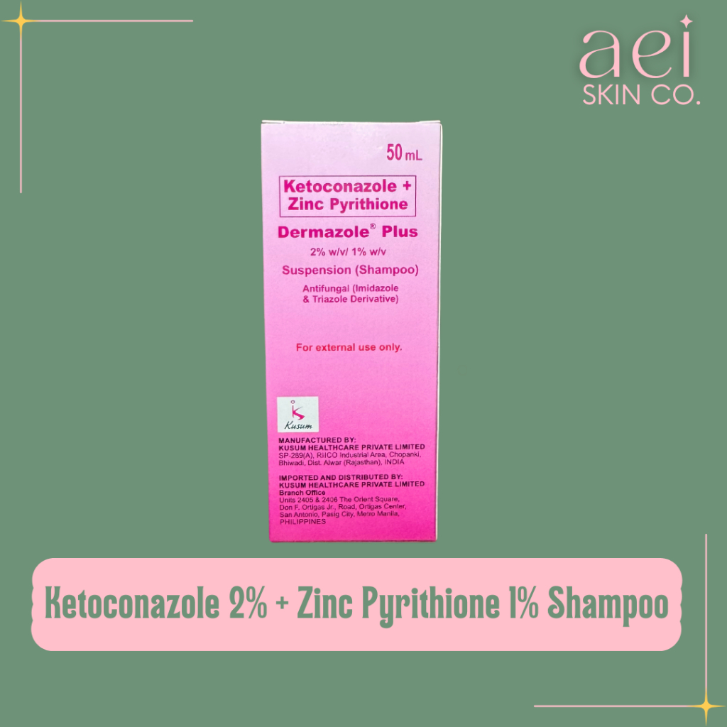 Ketoconazole 2% + Zinc pyrithione 1% Shampoo (Dermazole Plus) | Shopee ...