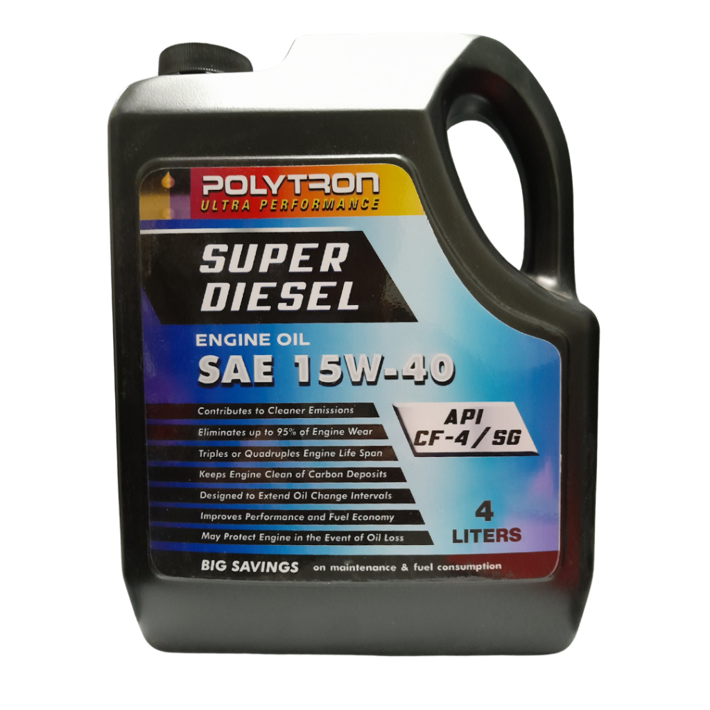 POLYTRON Super Diesel Engine Oil for Cars Trucks Buses SAE 15W-40 4 ...