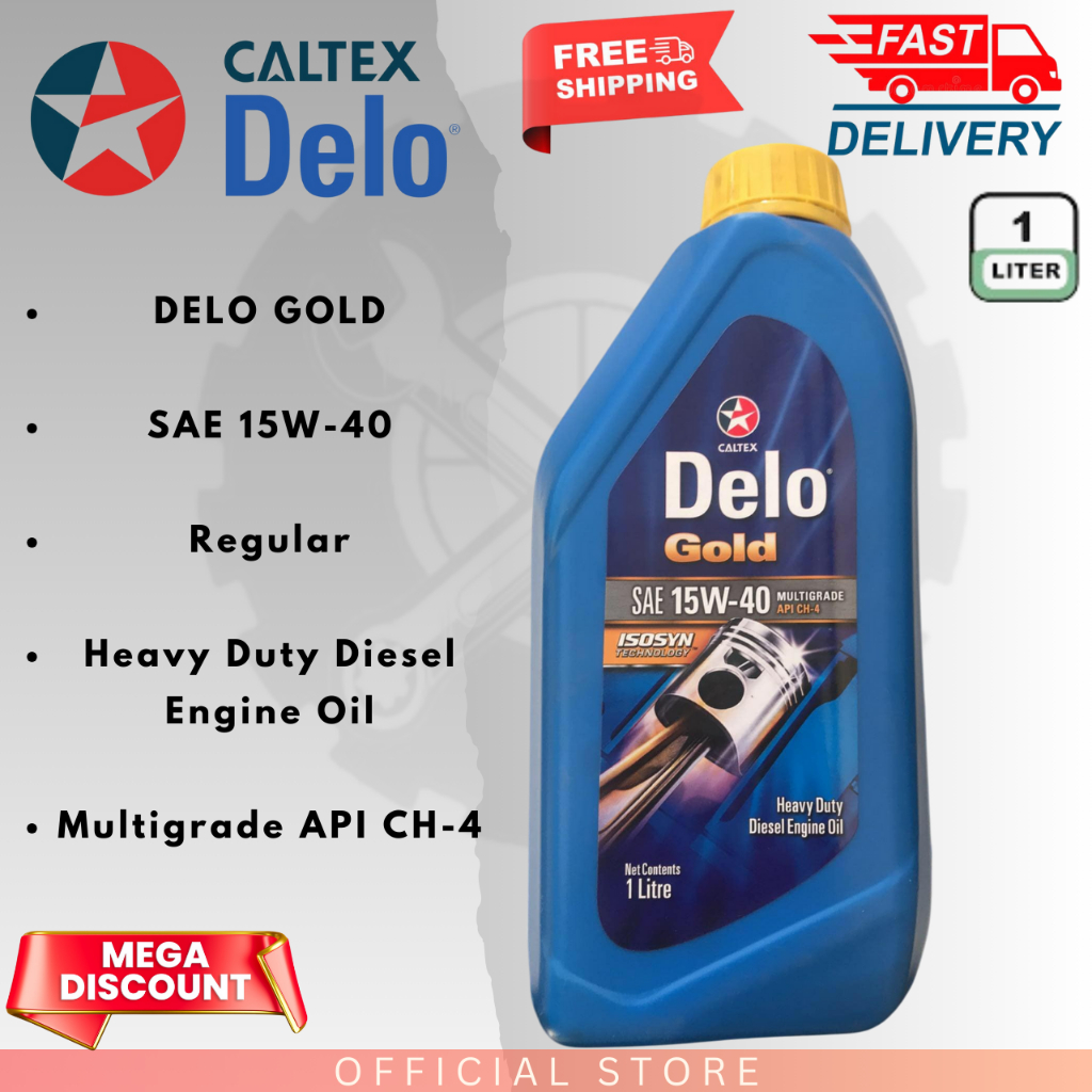 DELO GOLD 15W-40 Heavy Duty Diesel Engine Oil | Shopee Philippines