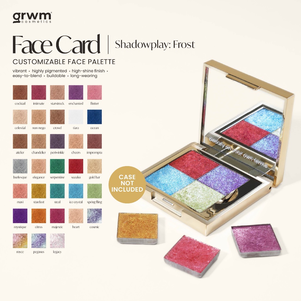 GRWM Cosmetics Face Card Shadowplay - Frost Eyeshadow [CASE NOT ...