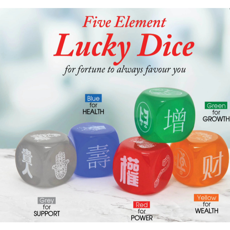 LUCKY CHARM 2025 LILLIAN TOO FENG SHUI CURE 5 ELEMENT LUCKY DICE FOR ...