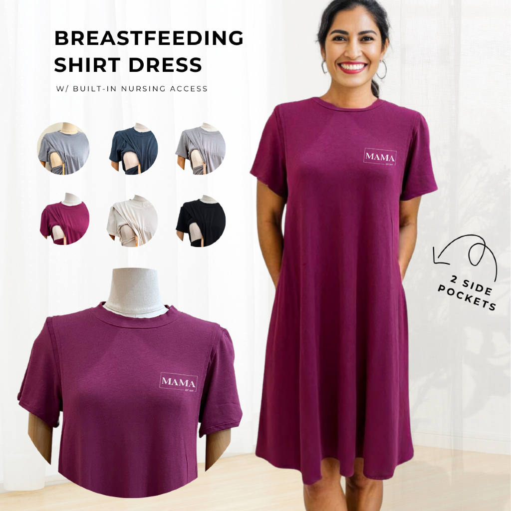 DEDEcation Shirt | Mama EST 2024 Breastfeeding Dress | Nursing Clothes ...