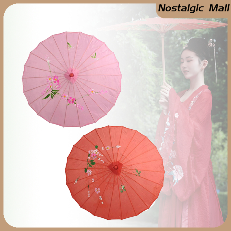 Vintage Silk Oil Paper Umbrella For Classical Costume Hanfu Cheongsam ...