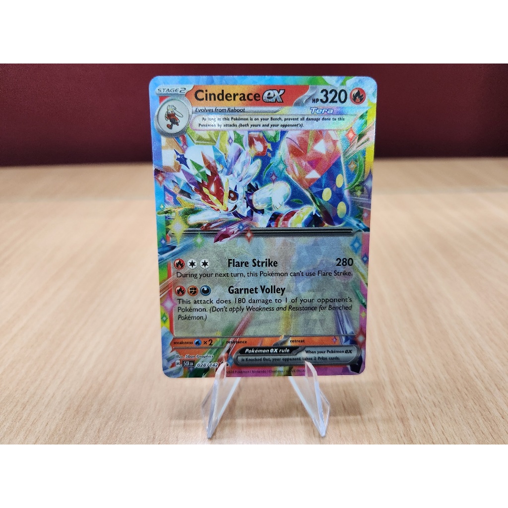 Cinderace EX Tera - 28/142 - Stellar Crown - Pokemon Card Singles ...