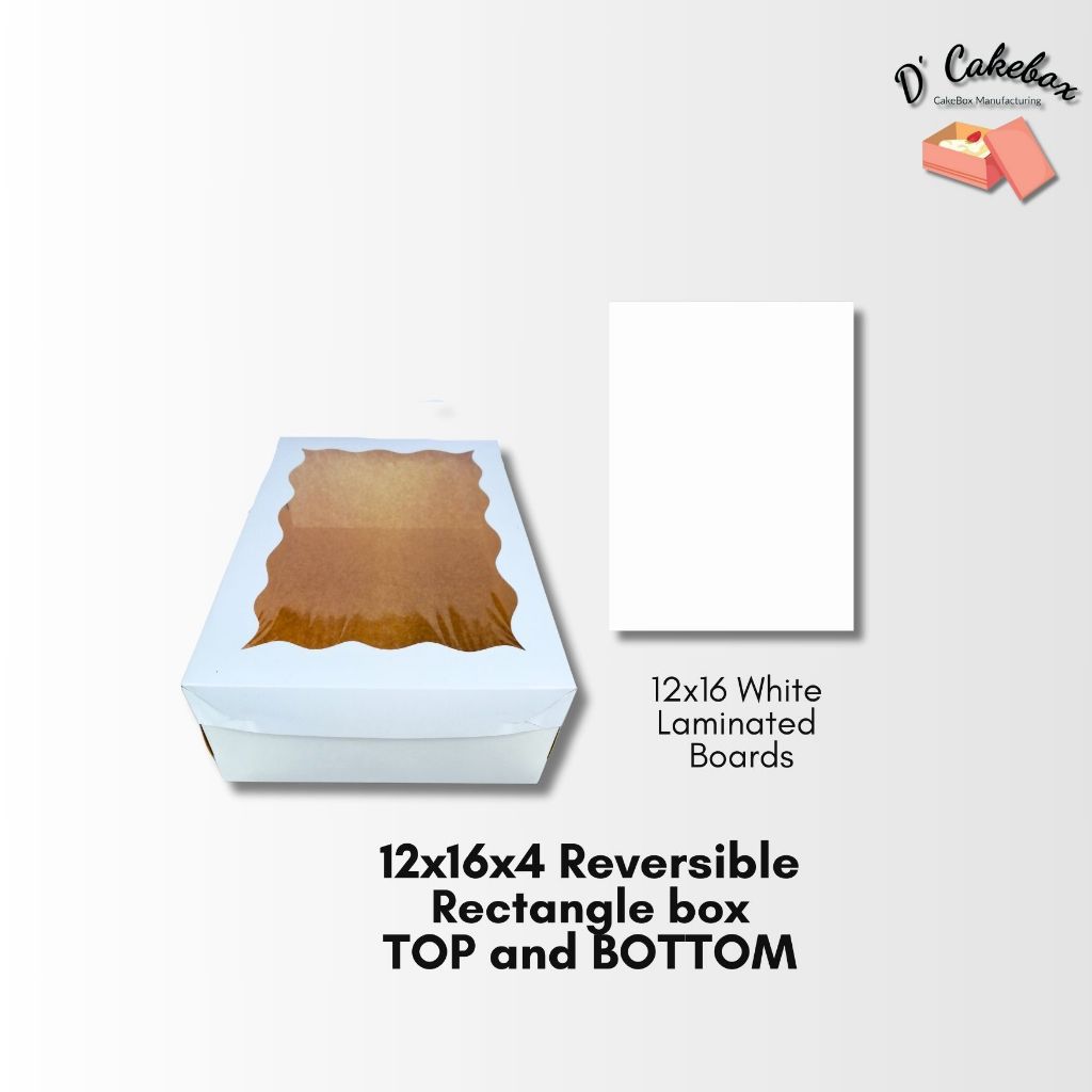 12x16x5 RECTANGULAR CAKE BOX (5pcs/10pcs) | Shopee Philippines