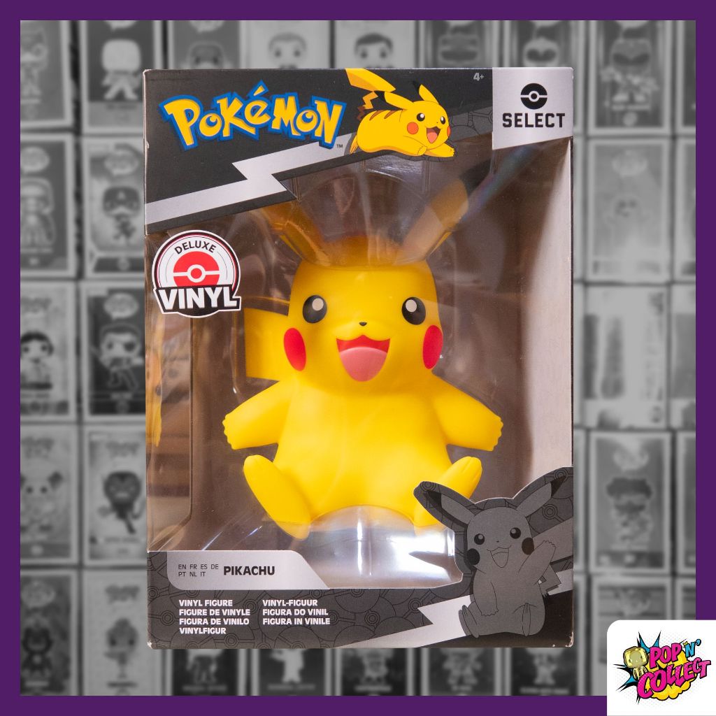 Jazwares Select - Pokemon - Pikachu 8 inch Sitting Down Vinyl Figure ...