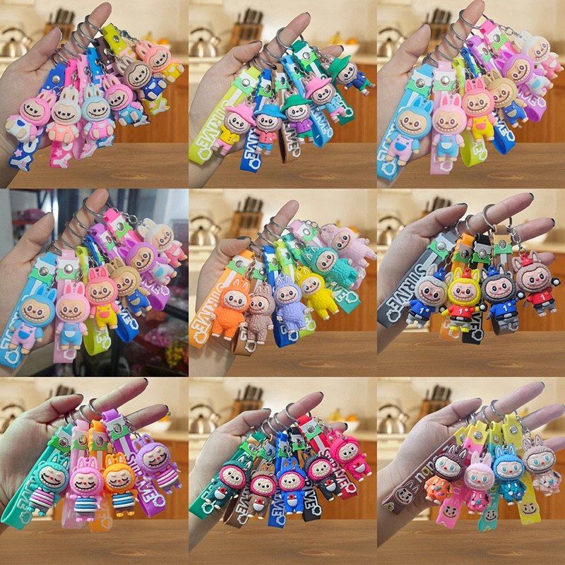 1 Pcs Labubu zimomo Keychain Cute Cartoon Little Sheep Doll Key chain ...
