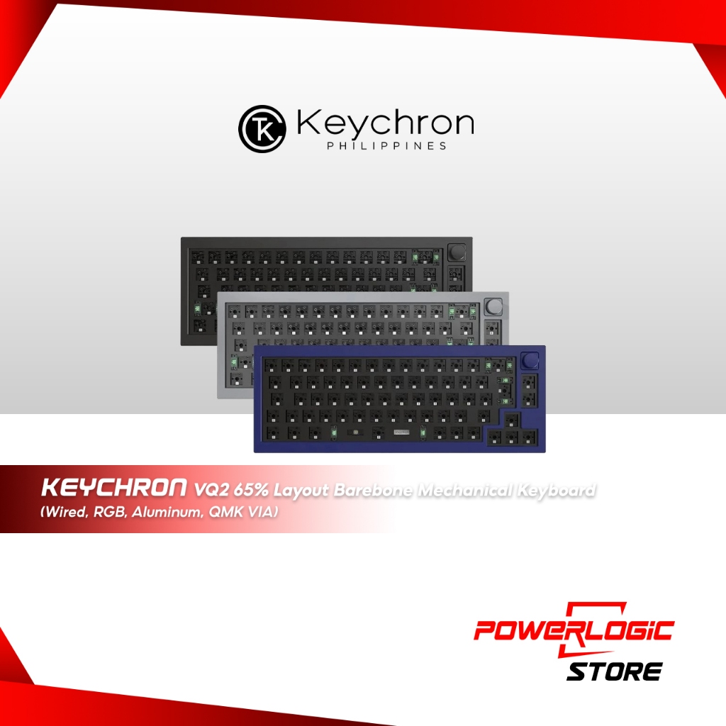 Keychron Q2 65% Layout Barebone Mechanical Keyboard (Wired, RGB ...