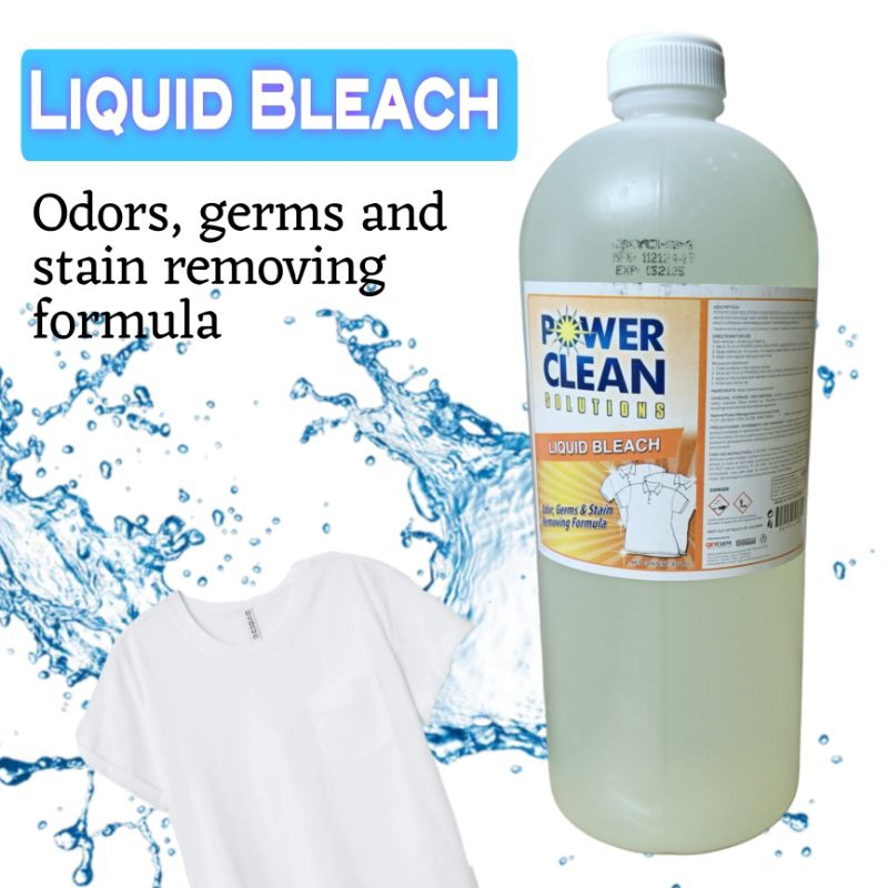 POWERCLEAN Liquid Bleach/Removes Odors, Germs and Stubborn Stain ...