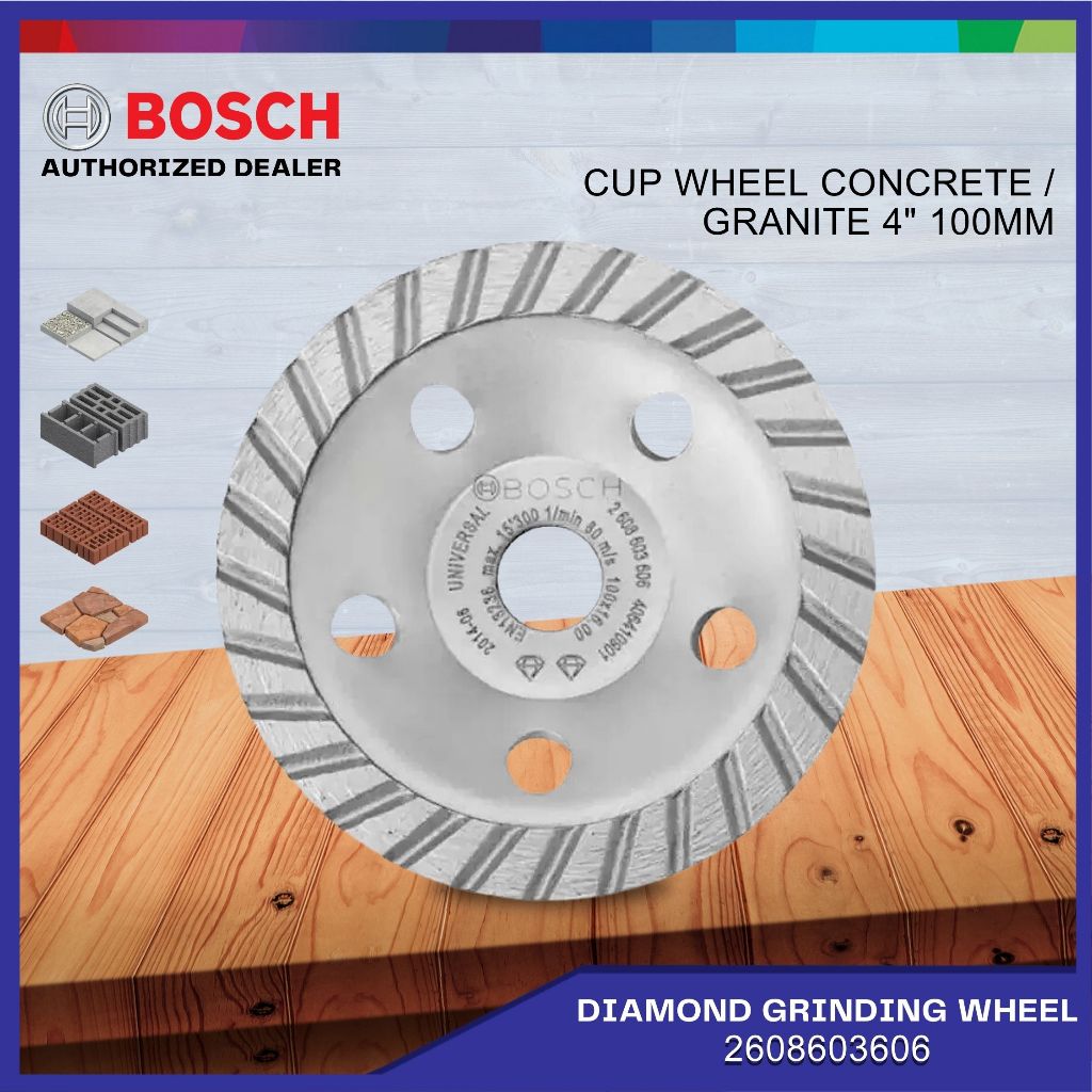 Bosch Diamond Grinding Wheel Accessories Cup Wheel Concrete / Granite 4 ...