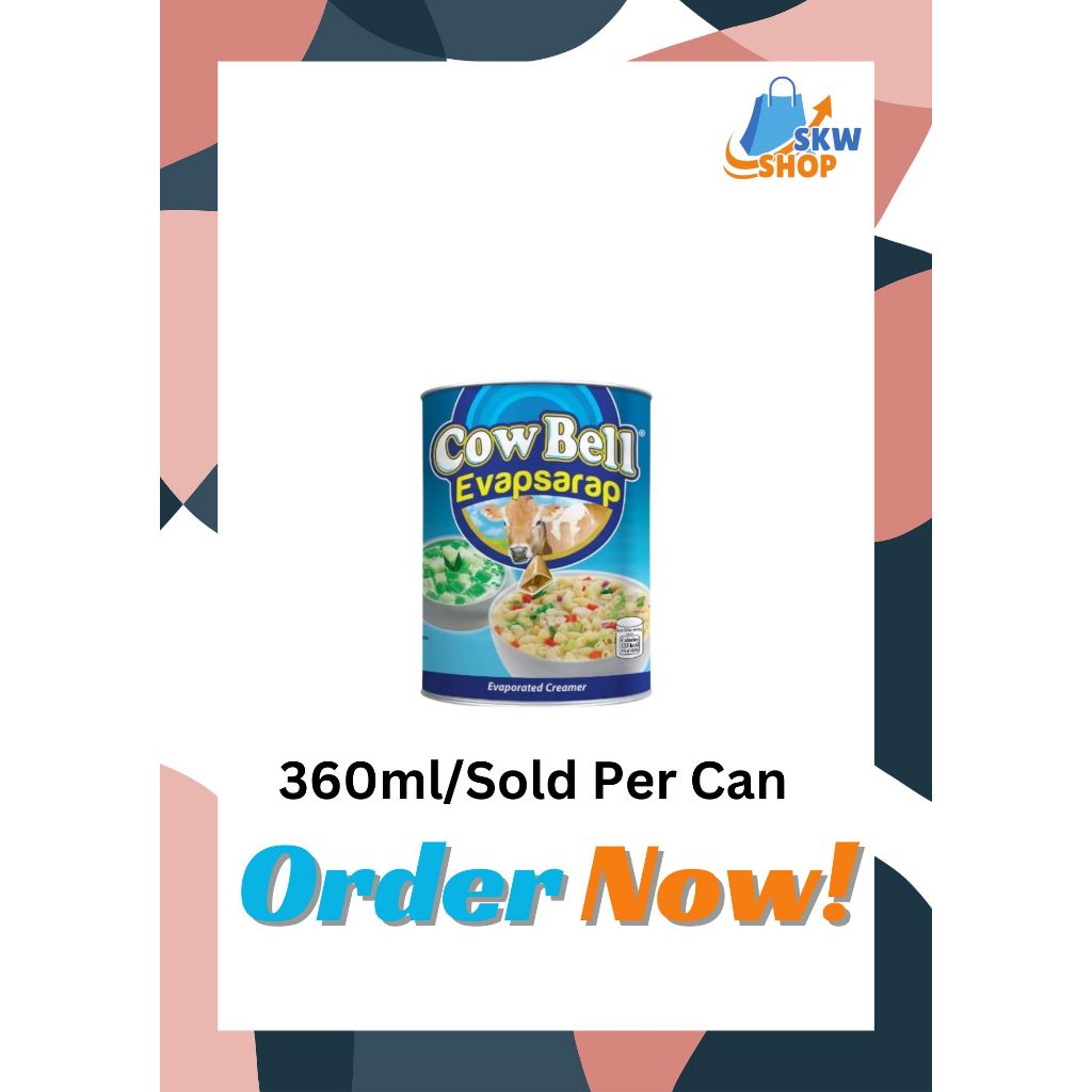 CowBell Evapsarap Evaporada Creamer 360ml Versatile Use: Can be used in coffee, tea, soups ...