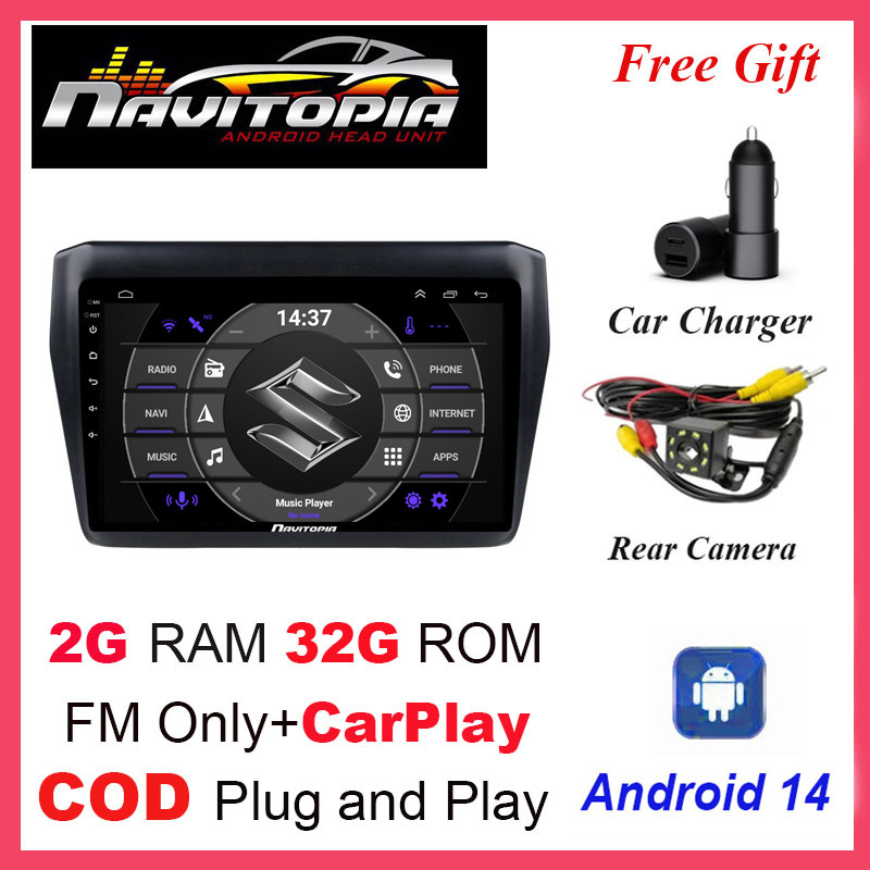 NAVITOPIA 9inch Android 14 Car Head Unit for Suzuki Swift 2017 2018 ...