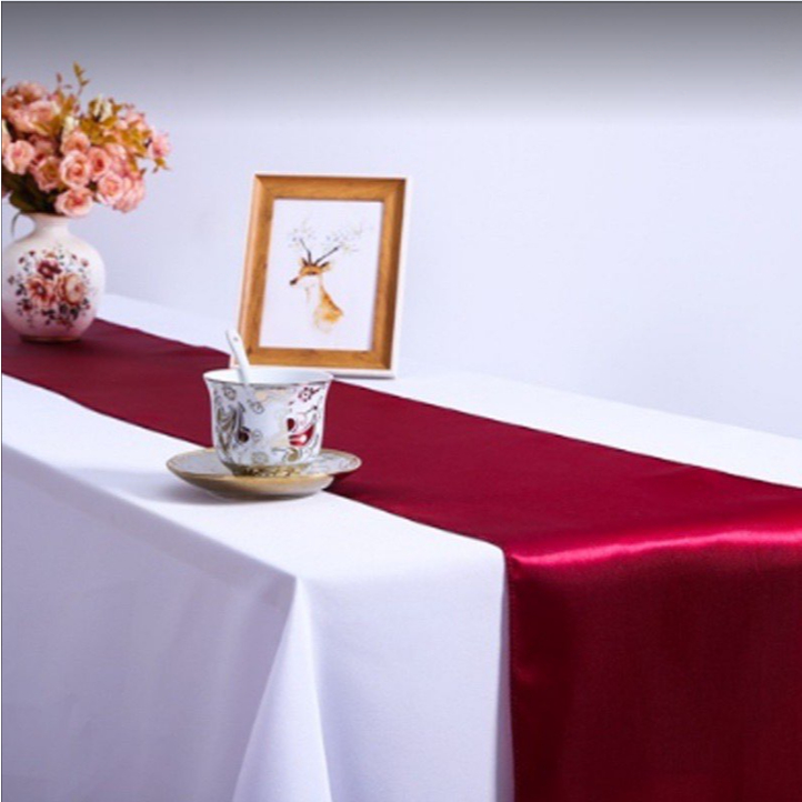10ft Satin Table Runner Cloth Wedding Party Hotel Venue Decor Supplies ...