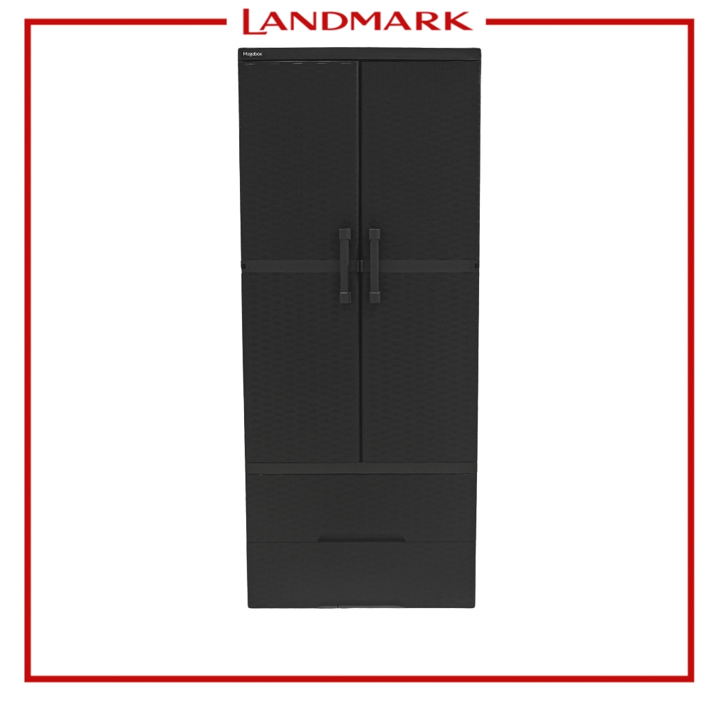 Megabox Boho Series Rattan Wardrobe Cabinet with 2 Drawer 72.40 x 46.36 ...