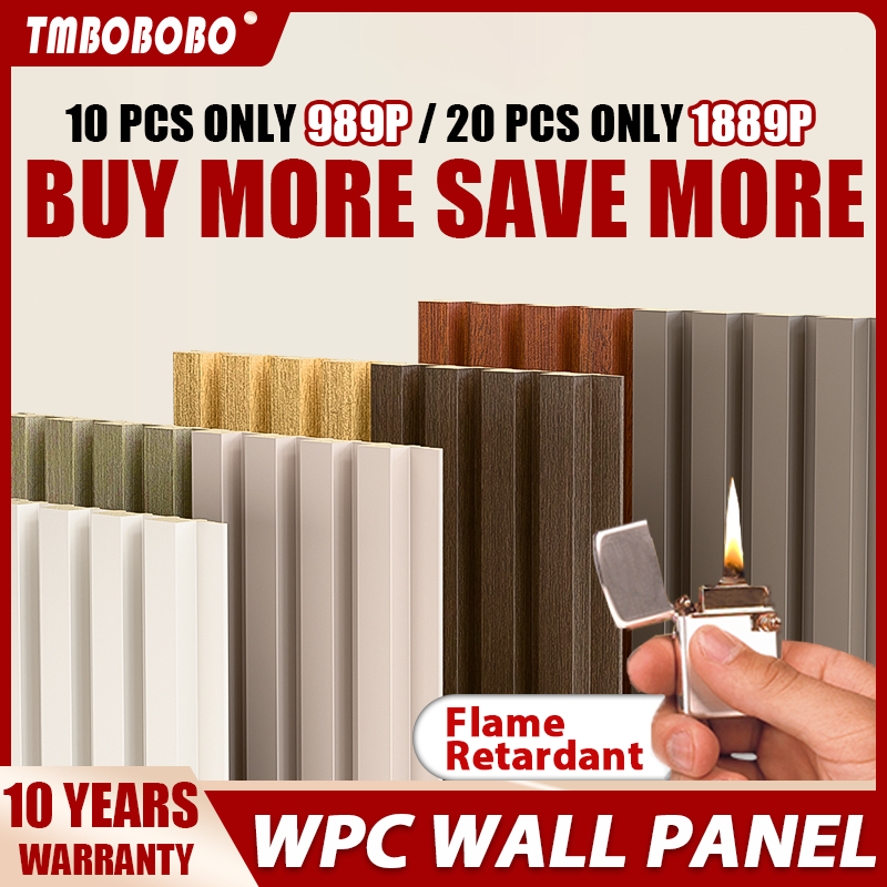 WPC Wood Wallpaper Sticker Waterproof Grille Design Ecological Board ...