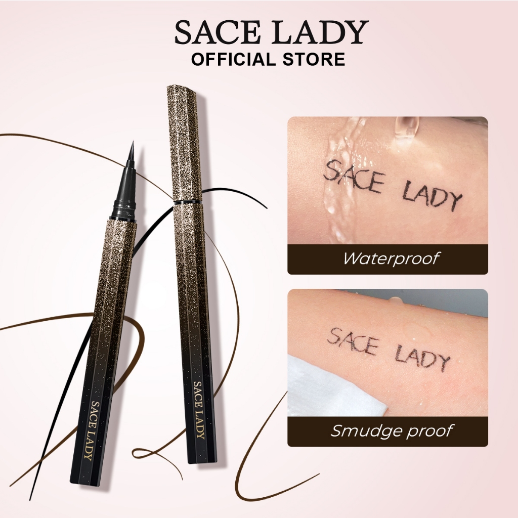 SACE LADY Inky Black Eyeliner Highly Pigmented 24 Hours Long Lasting ...