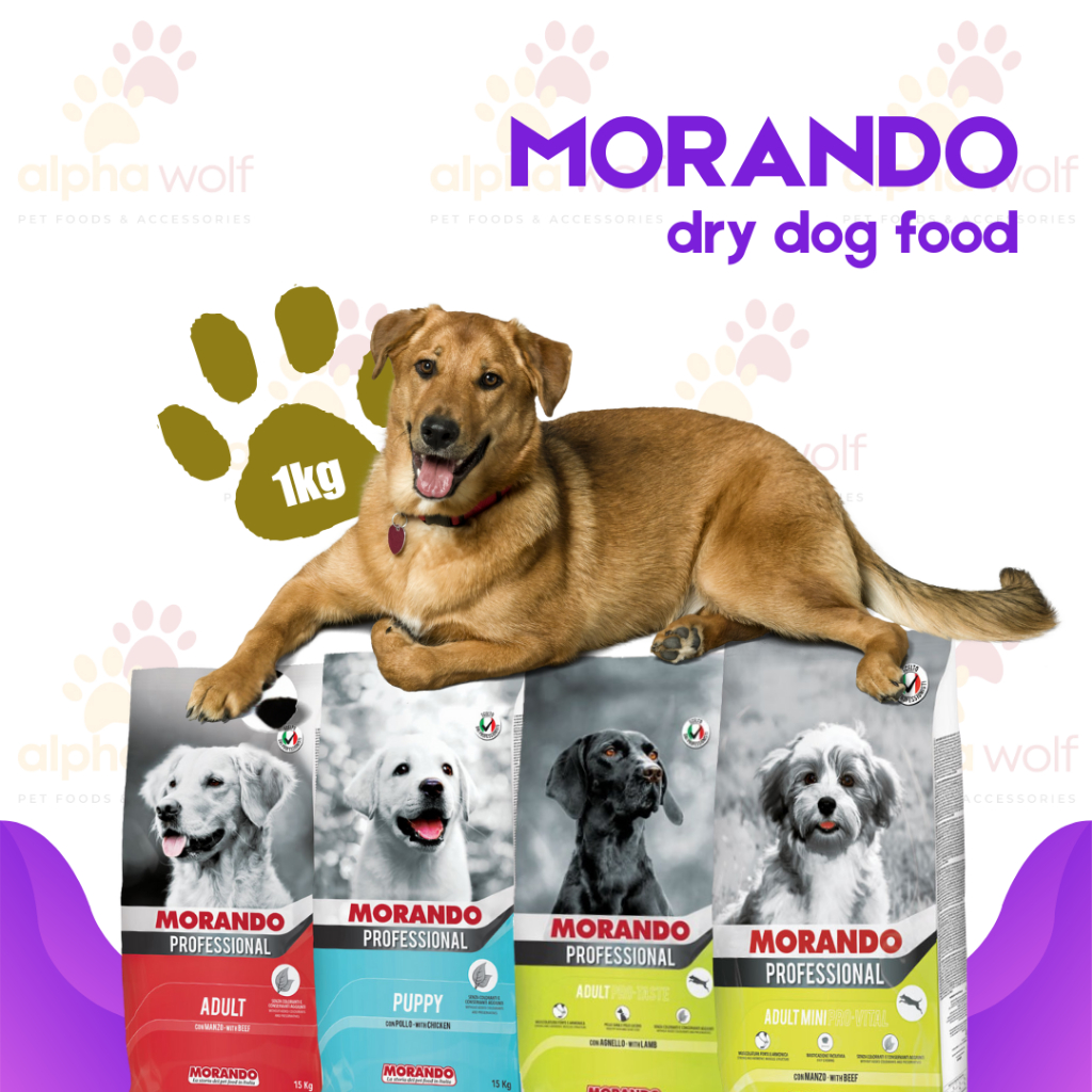 Morando Professional Dry Dog Food for Puppy and Adult 1kg | Shopee ...
