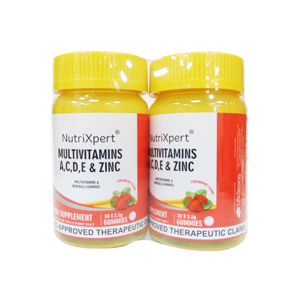 NutriXpert Multivitamins A, C, D, E & Zinc Gummies 30's Bundle | Shopee ...