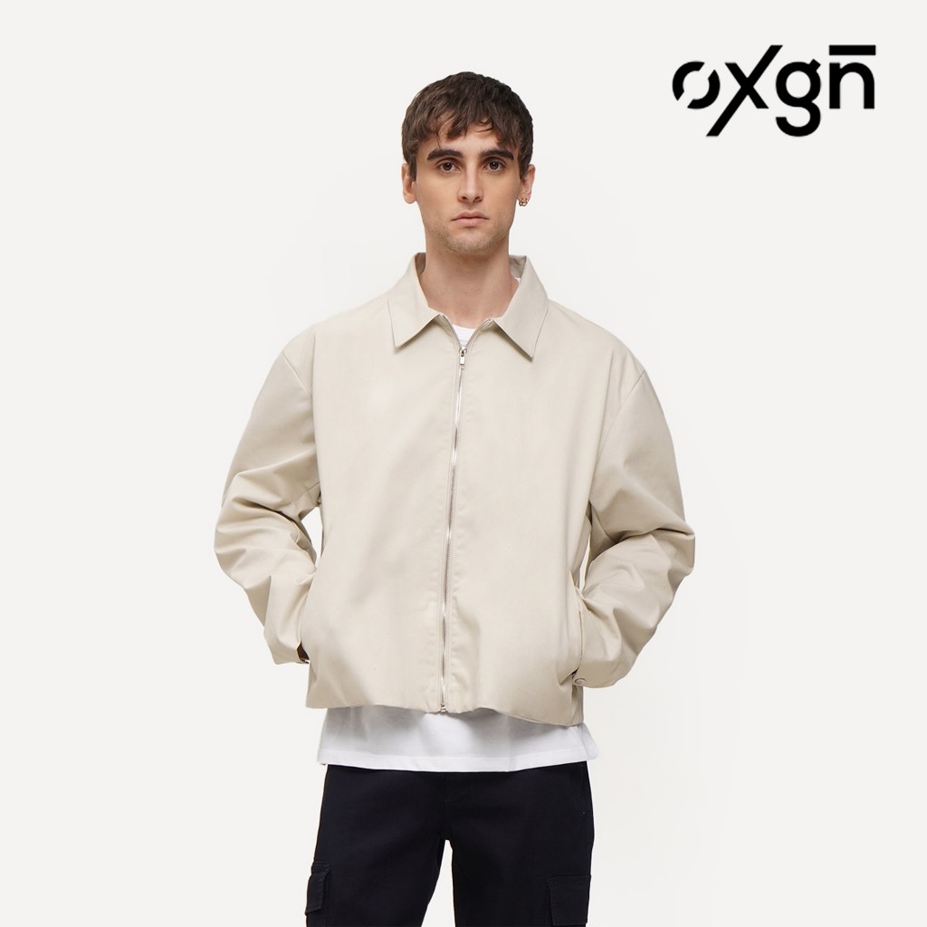 OXGN Coach Jacket For Men (Bone) | Shopee Philippines