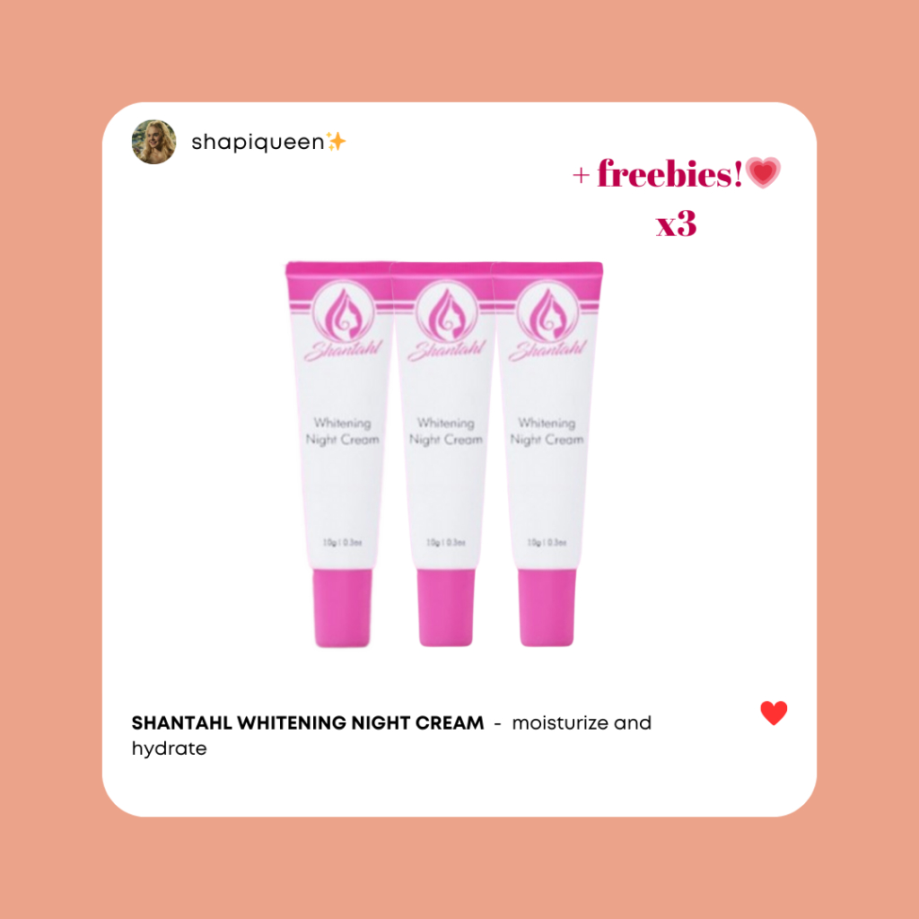 Shantahl Whitening Night Cream 10g (3 PCS) | Shopee Philippines