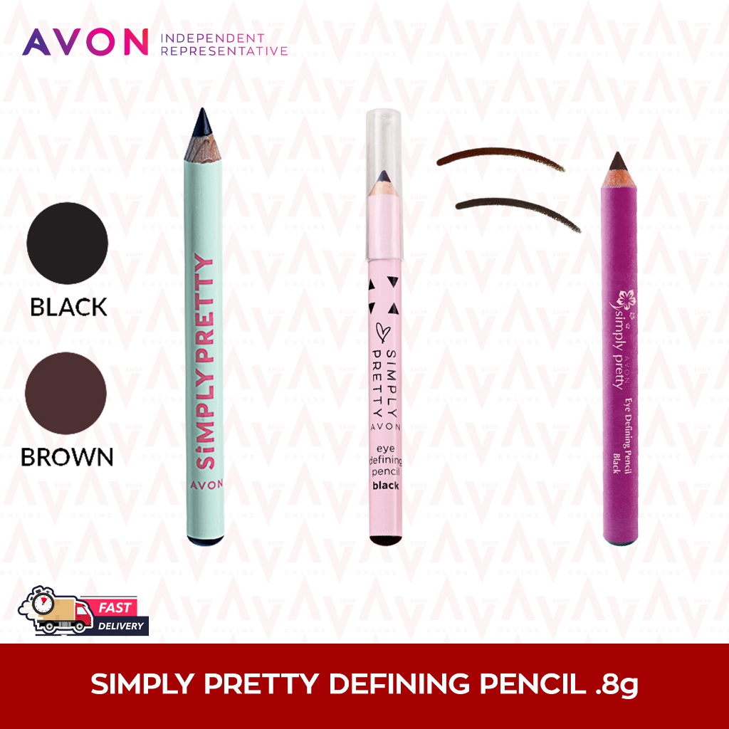 AVON SIMPLY PRETTY DEFINING PENCIL .8g ( Eyeliner, Eyebrow, Lipliner ...
