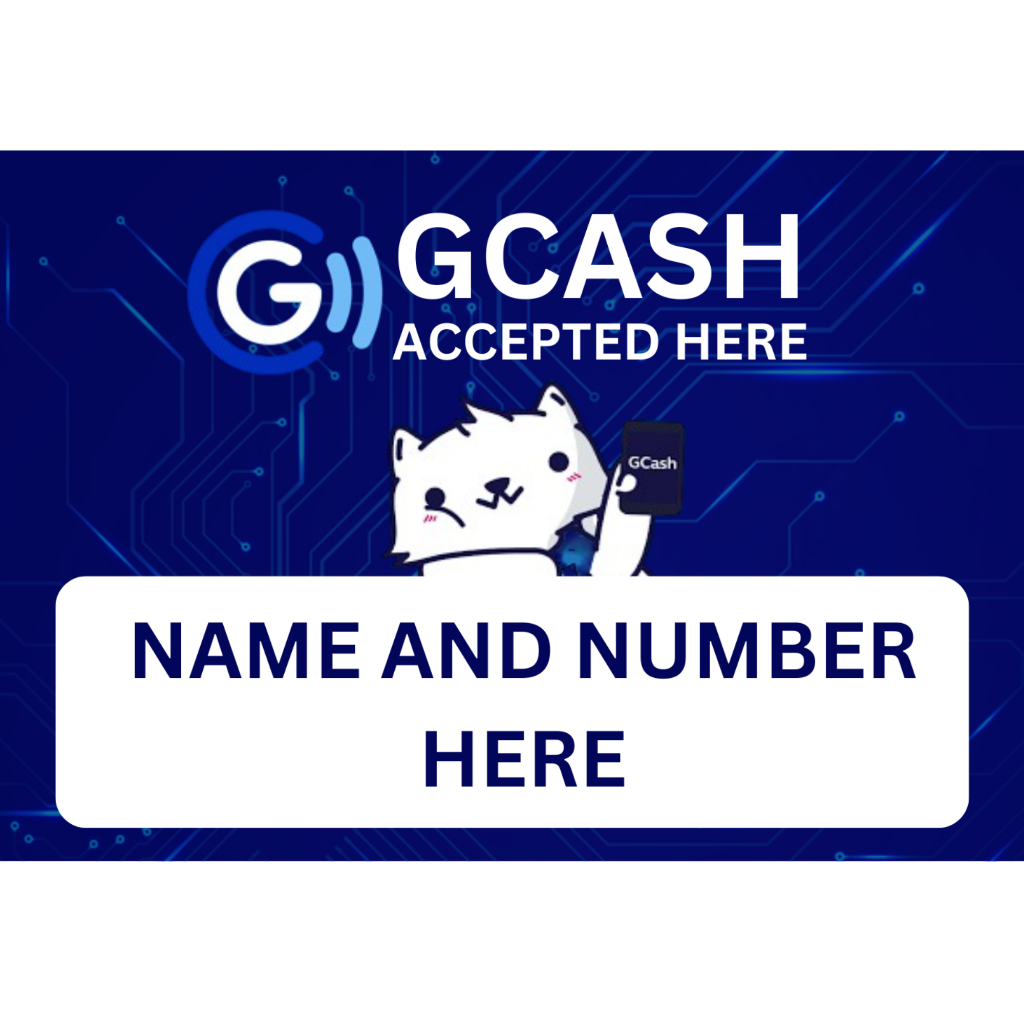 Gcash Name and Number Sign!! Laminated/ PVC/SINTRA | Shopee Philippines