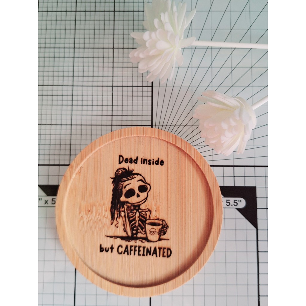 Laser Engraved Bamboo Coasters (Personalized) | Shopee Philippines