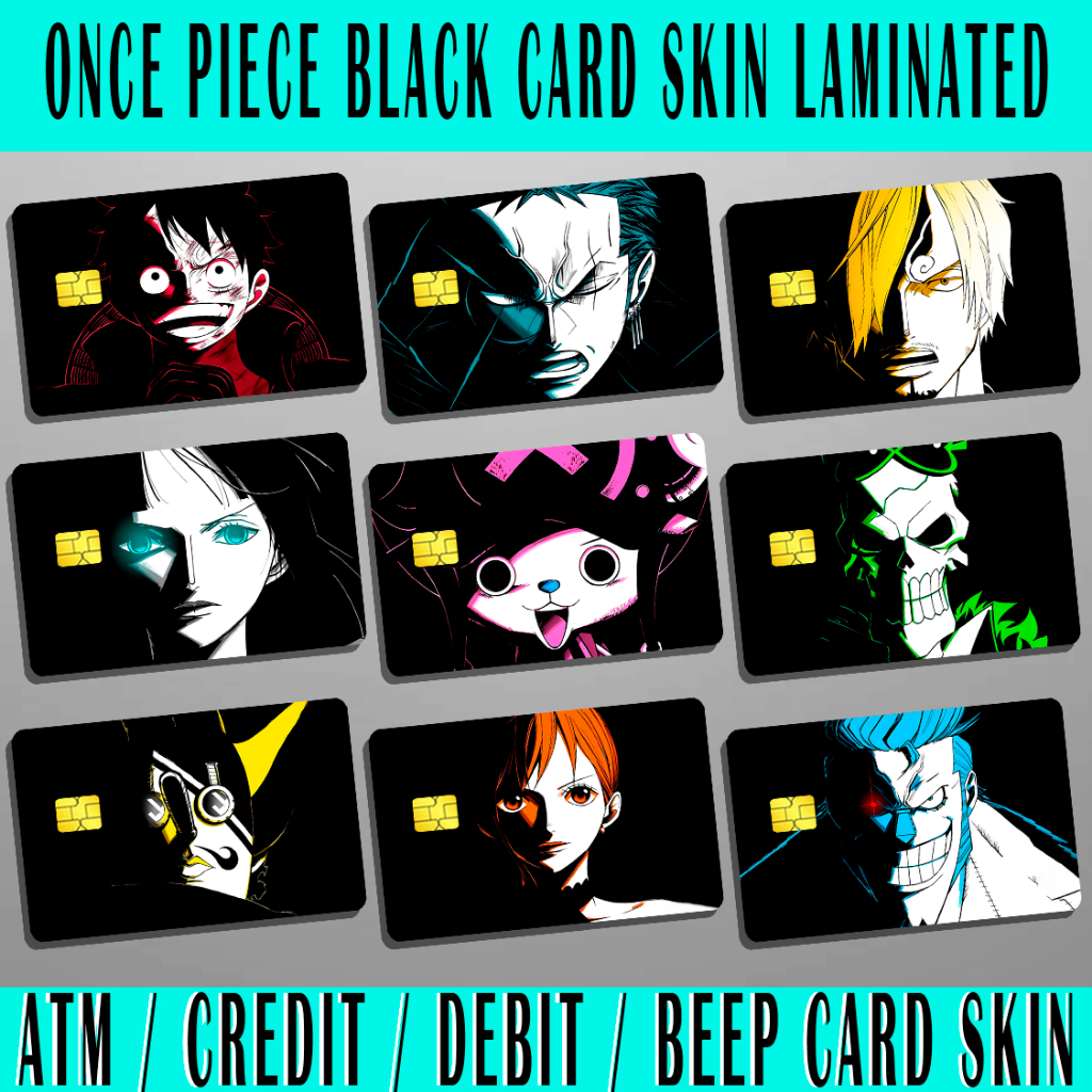 One piece Black Minimalist ATM SKIN CARD (STICKER) | Shopee Philippines