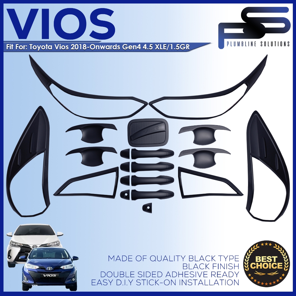 Toyota Vios Prime August 2018 2019 2020 2021 2022 2023 2024 2025 Black ...